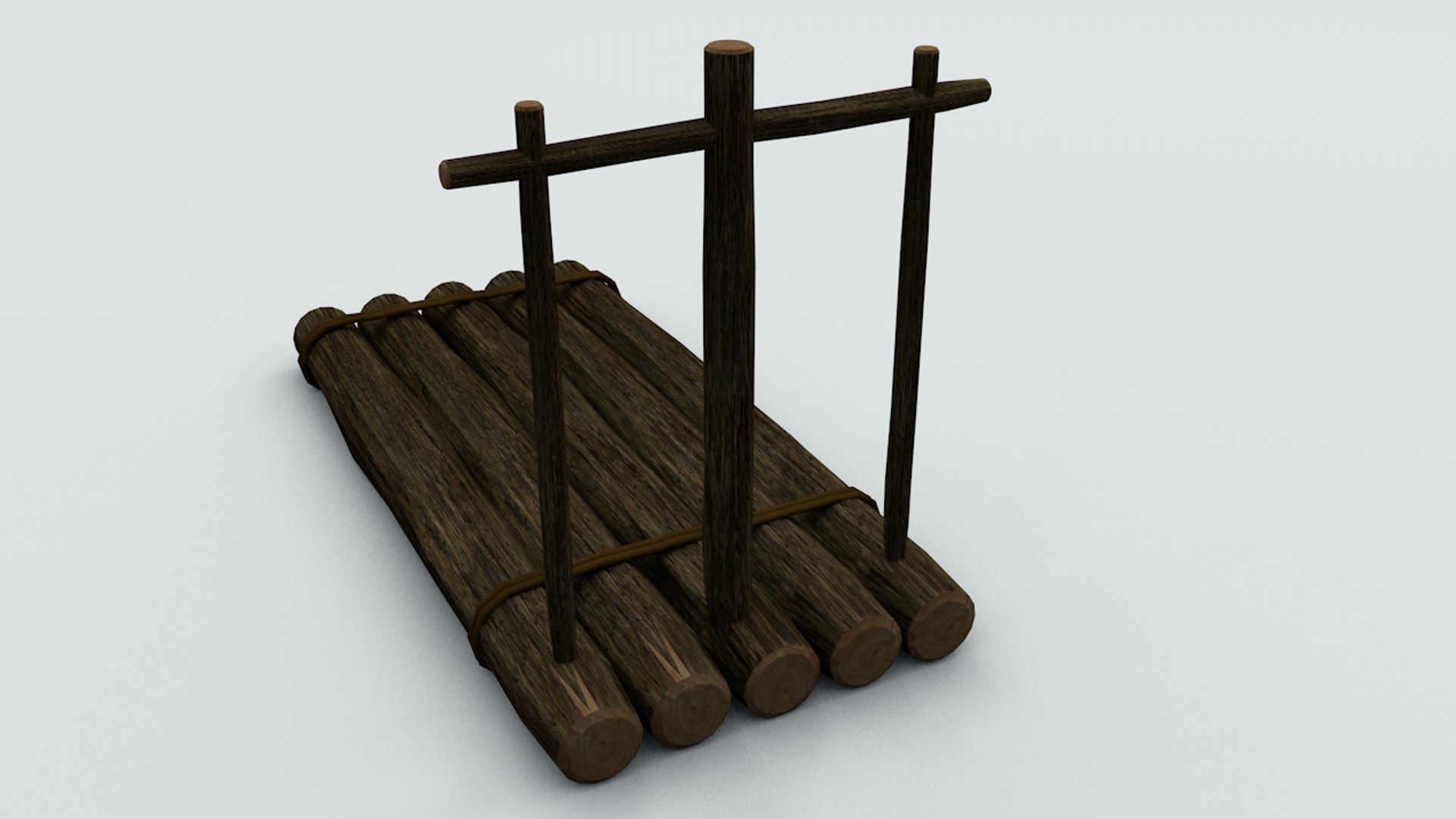 Wood Raft Model - TurboSquid 1316161