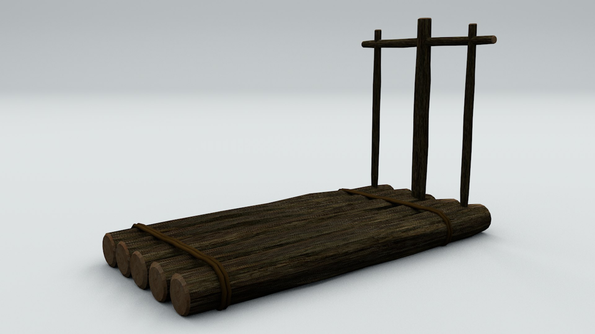 Wood Raft Model - TurboSquid 1316161