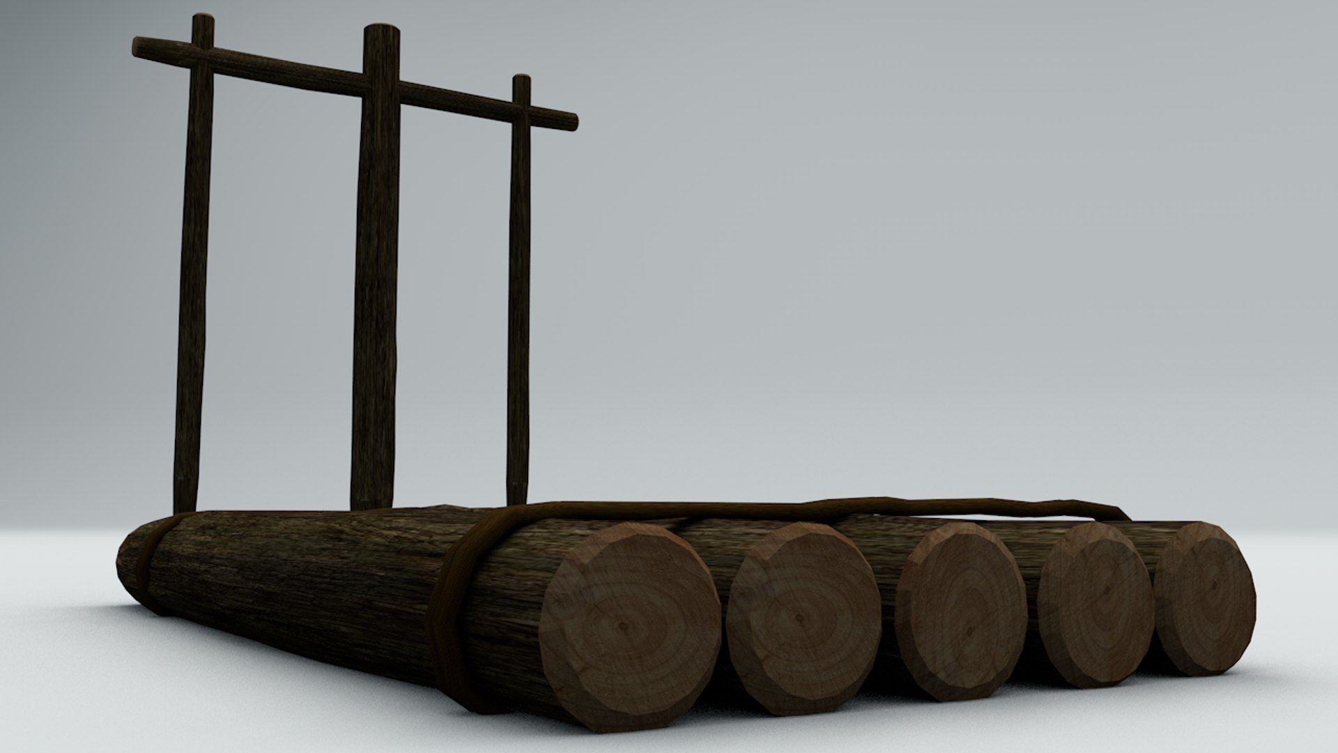 Wood Raft Model - TurboSquid 1316161