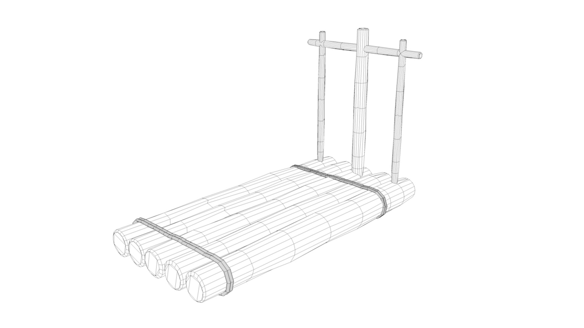 Wood Raft Model - TurboSquid 1316161