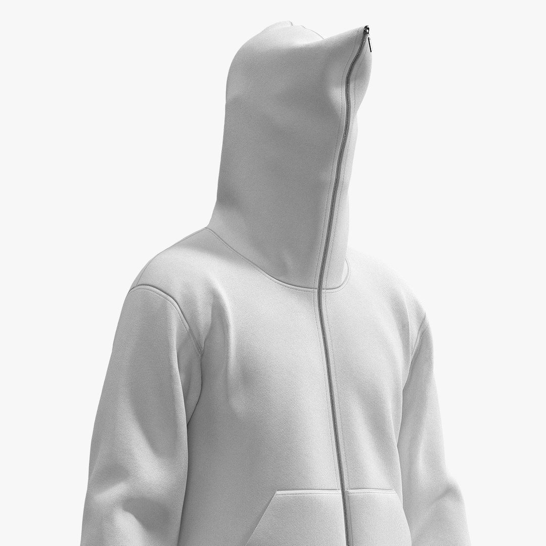 3D model Basic male full zip hoodie Marvelous Designer Clo 3D zpac obj ...