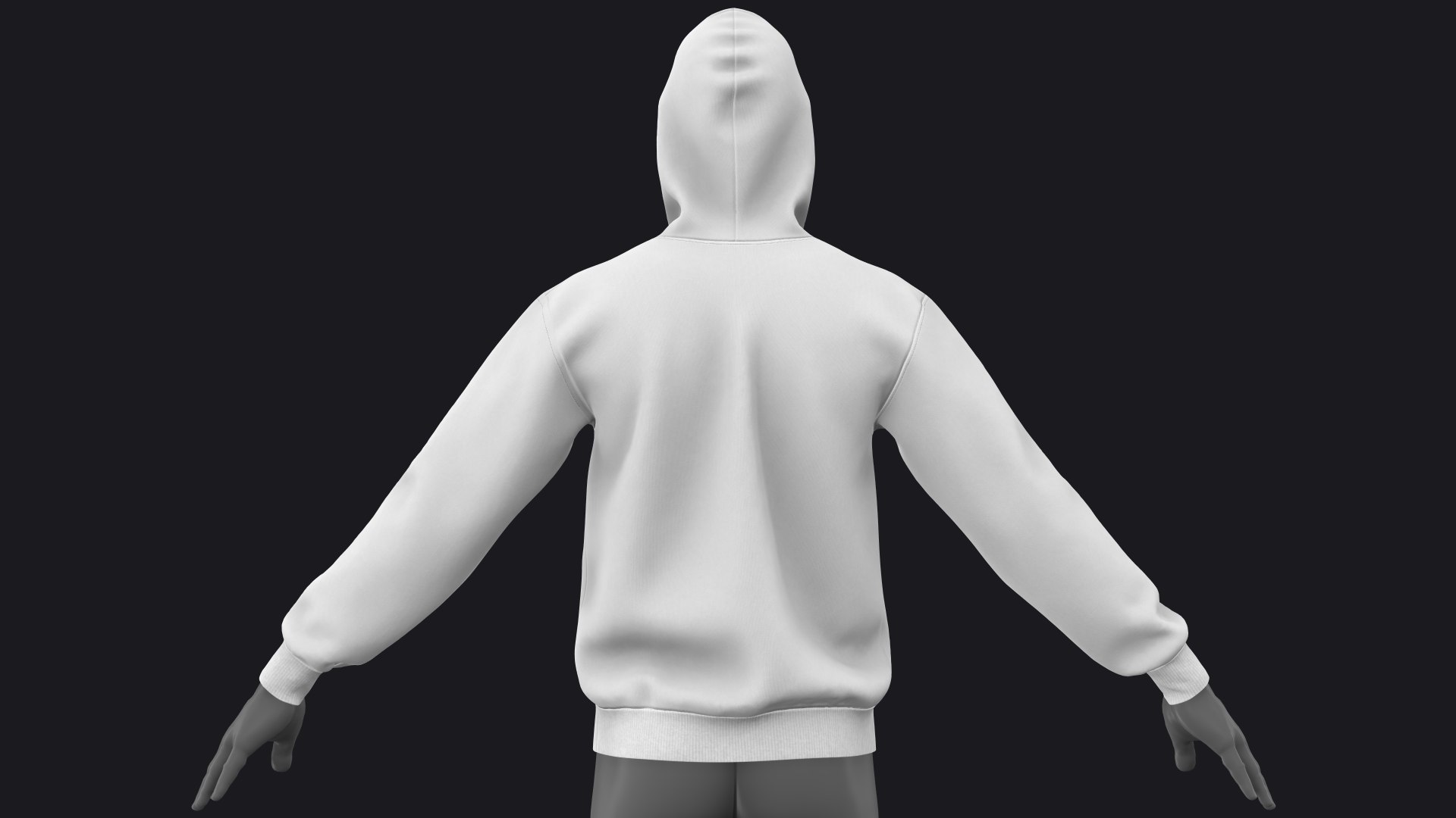 3D Model Basic Male Full Zip Hoodie Marvelous Designer Clo 3D Zpac Obj ...
