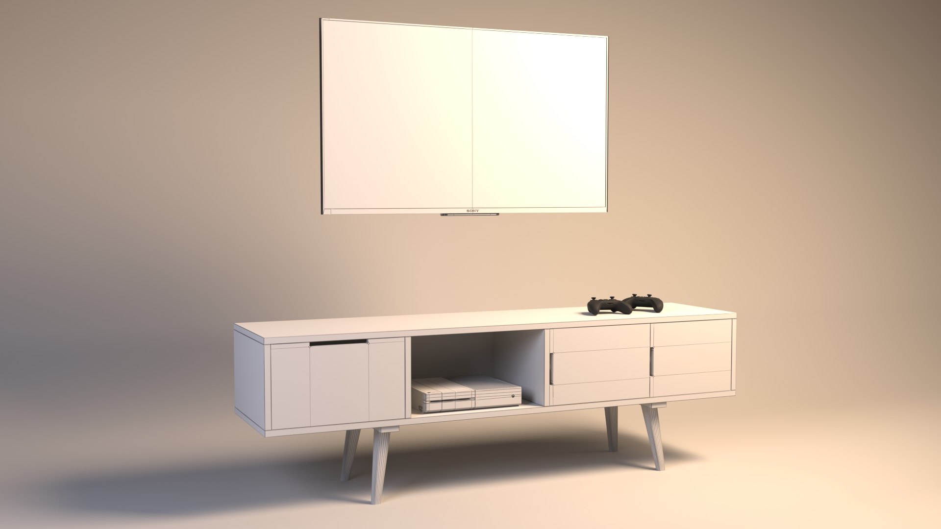 TV Stand 3D Model - TurboSquid 1981886