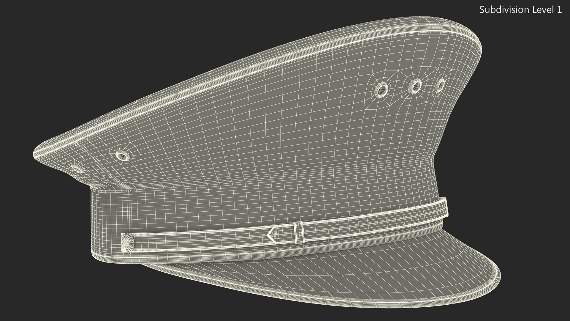 3D Model Police Officer Service Cap - TurboSquid 2212264