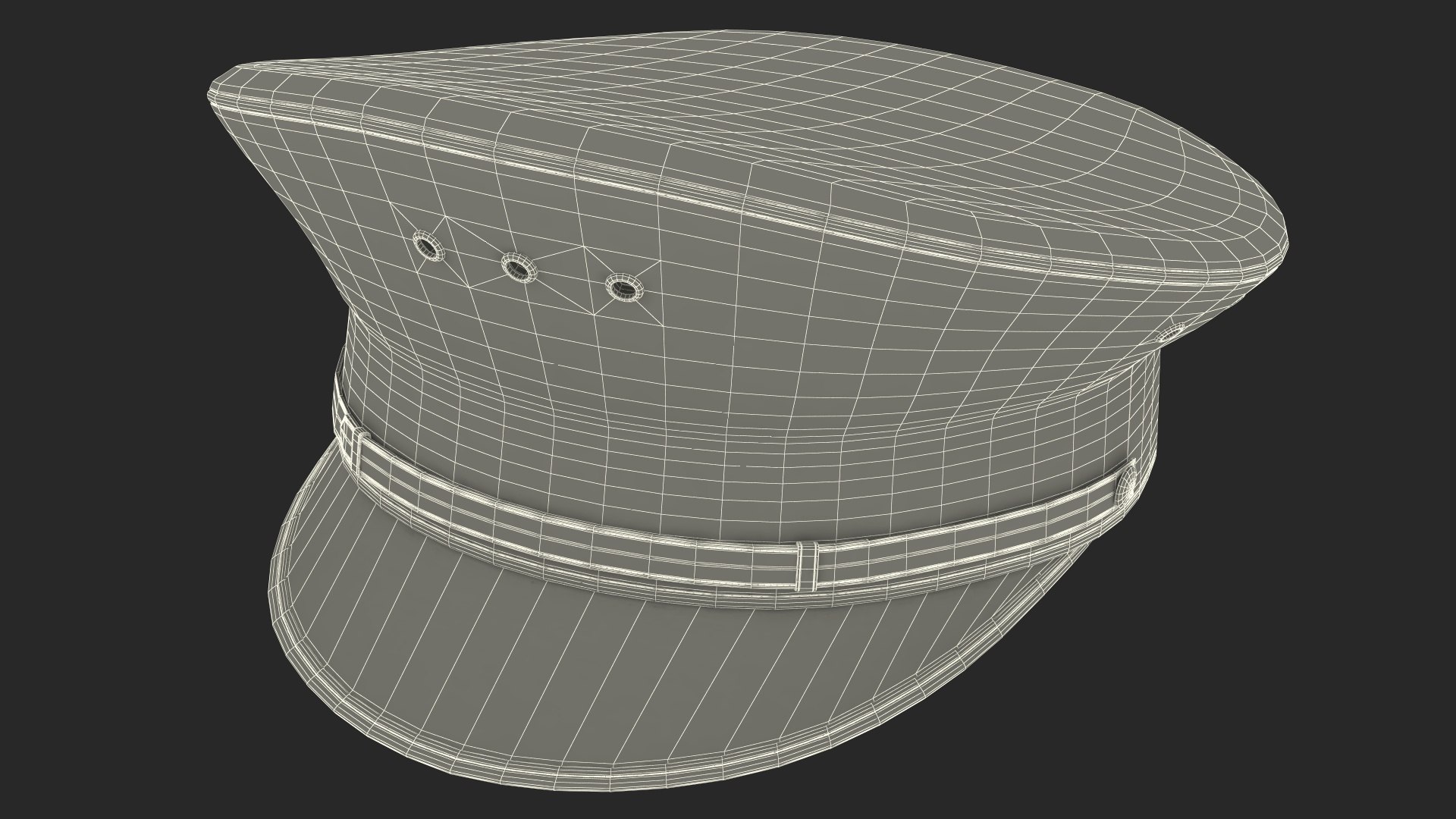3D Model Police Officer Service Cap - TurboSquid 2212264