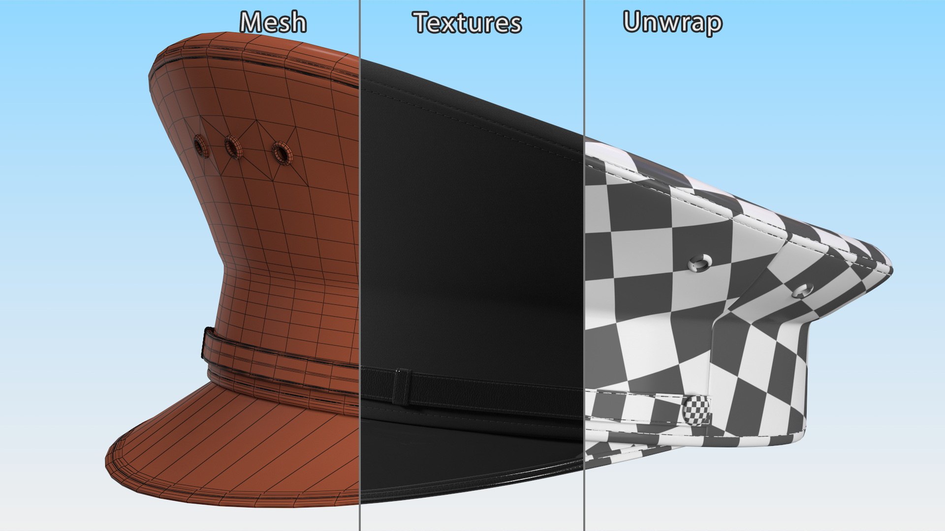 3D Model Police Officer Service Cap - TurboSquid 2212264