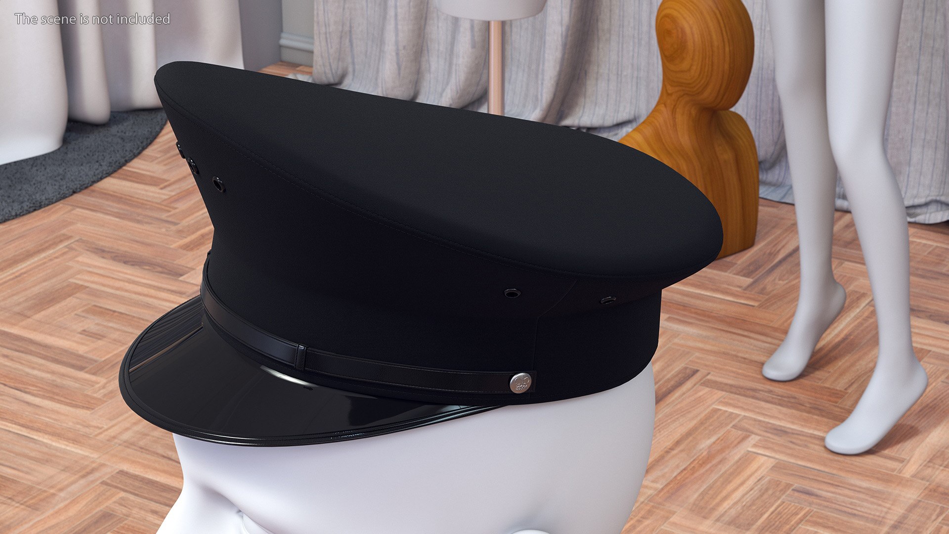 3D Model Police Officer Service Cap - TurboSquid 2212264