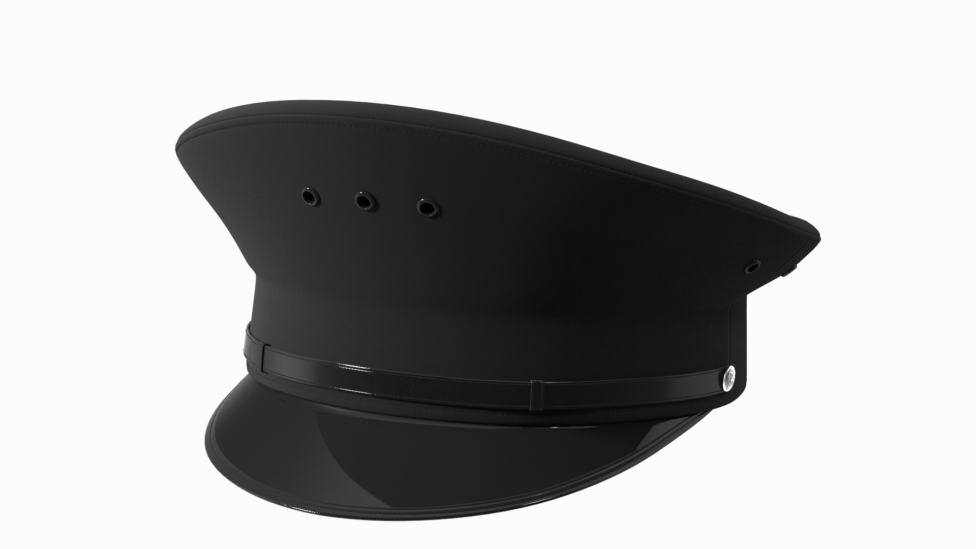 3D Model Police Officer Service Cap - TurboSquid 2212264