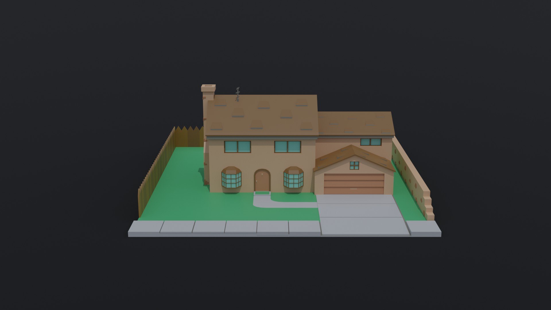 House simpsons 3D model - TurboSquid 1675382