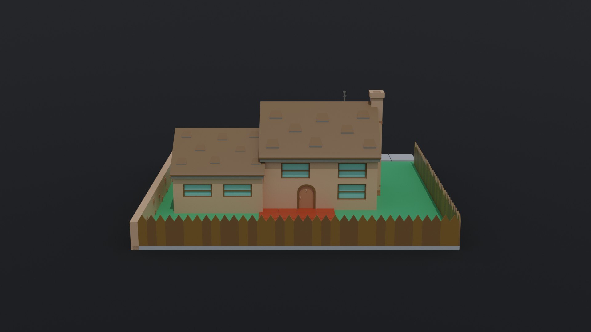 House simpsons 3D model - TurboSquid 1675382