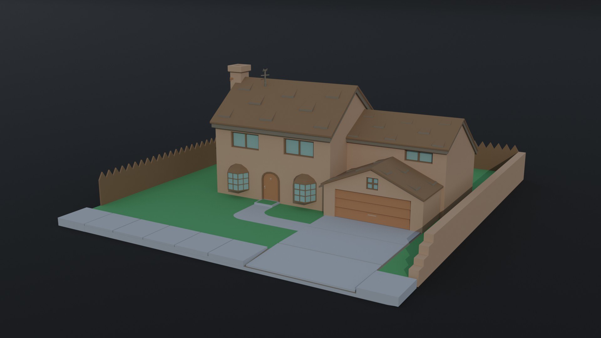 House Simpsons 3D Model - TurboSquid 1675382