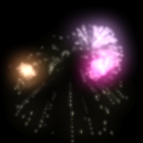firework animation 3d model