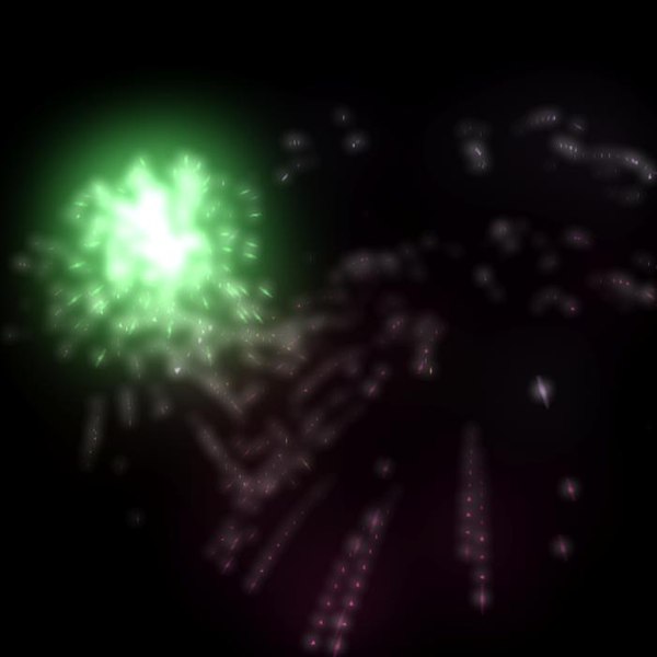 firework animation 3d model