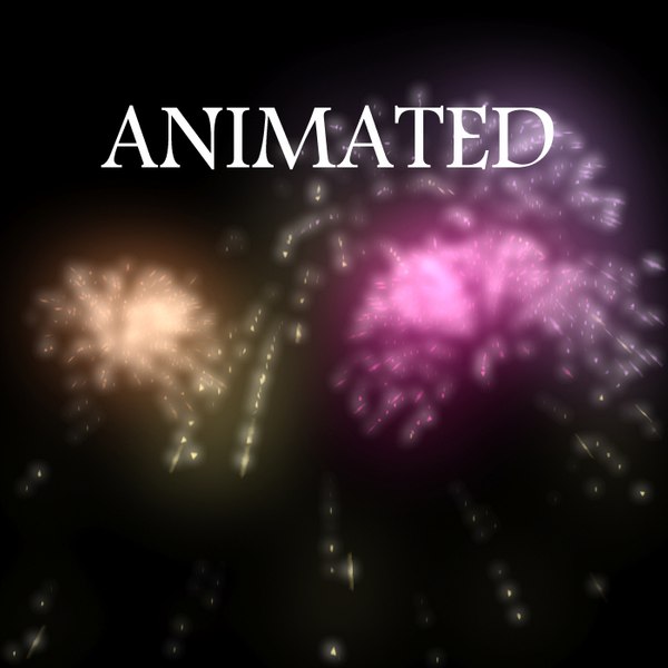 firework animation 3d model
