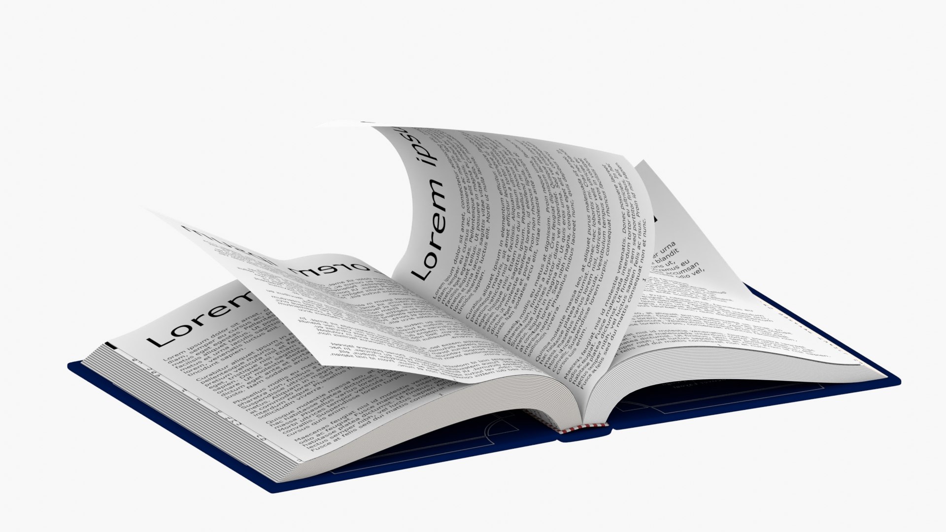 3D Blue Cover Rigged Book Model - TurboSquid 2065039