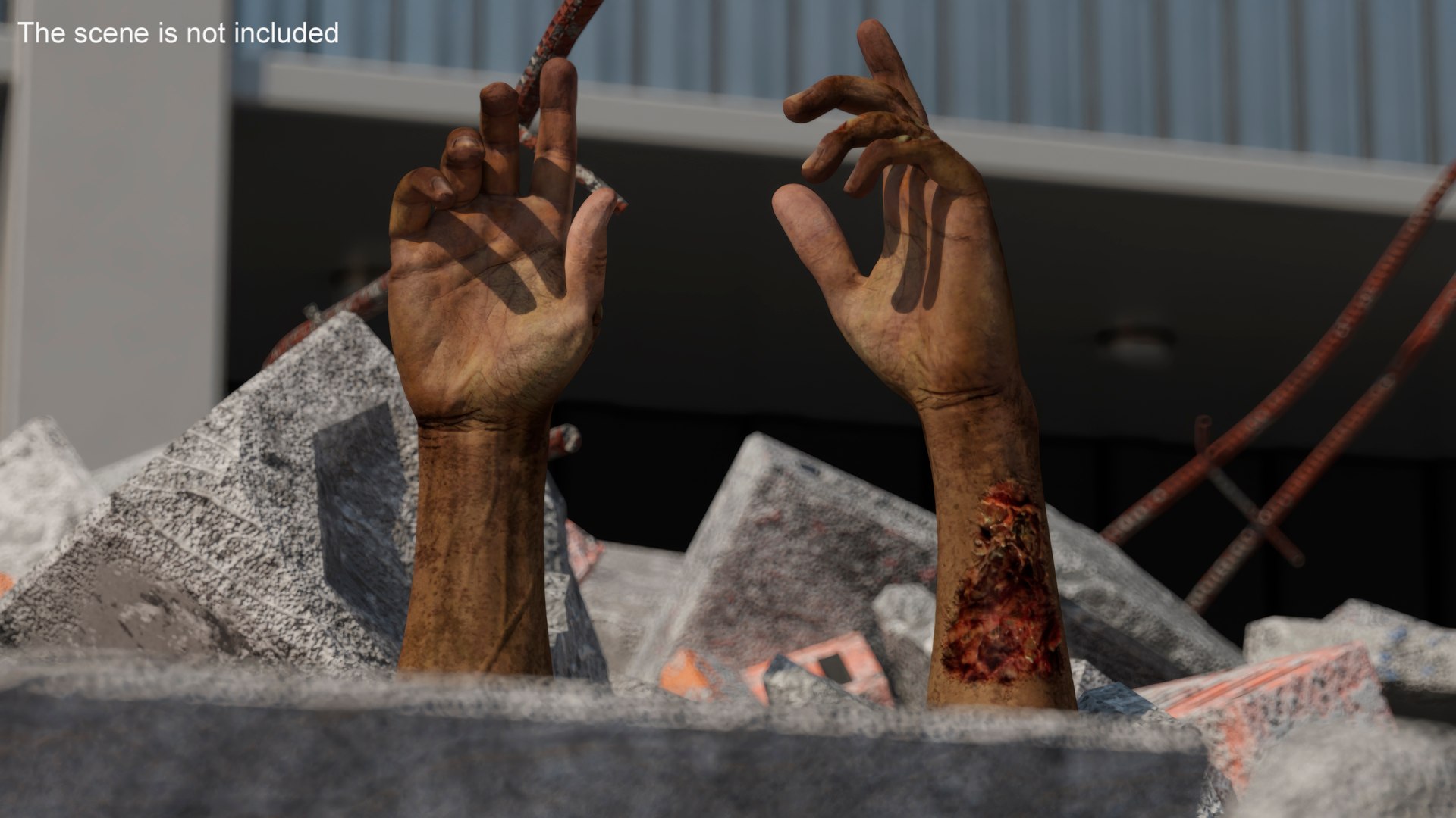 Horror Zombie Hands 3D - TurboSquid 2335648