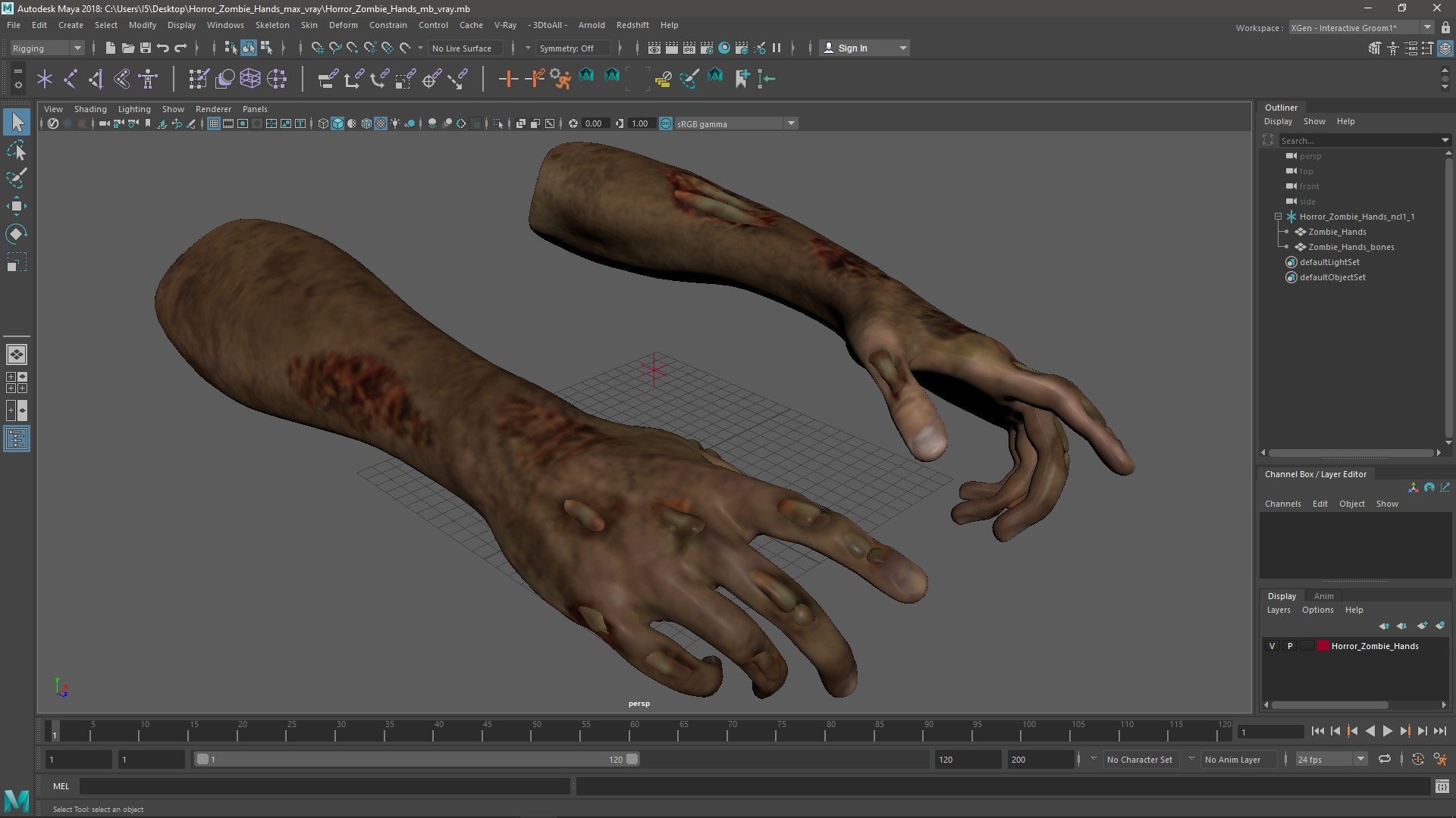 Horror Zombie Hands 3D - TurboSquid 2335648