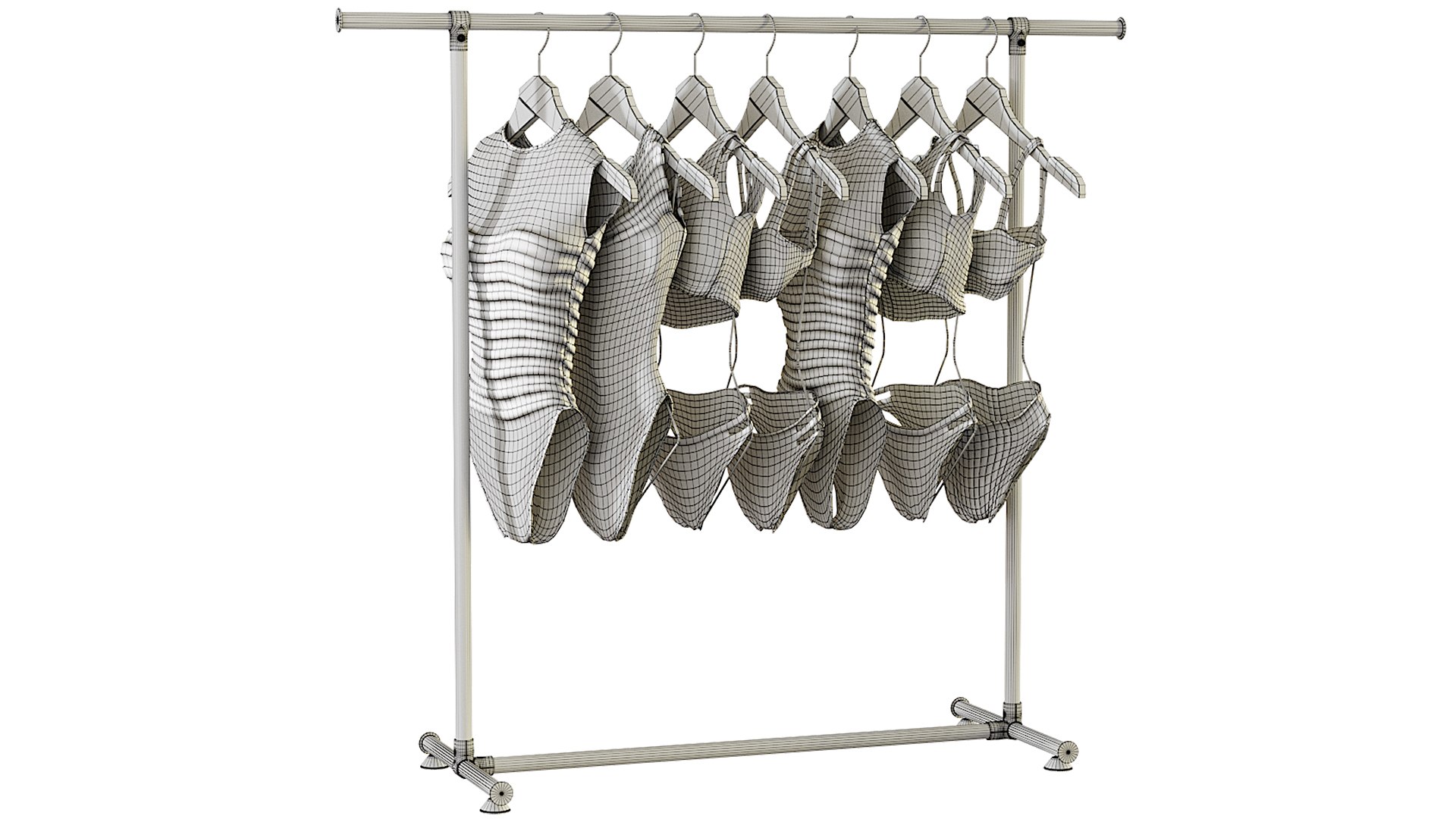 Swimsuit Rack 3D Model - TurboSquid 1952105