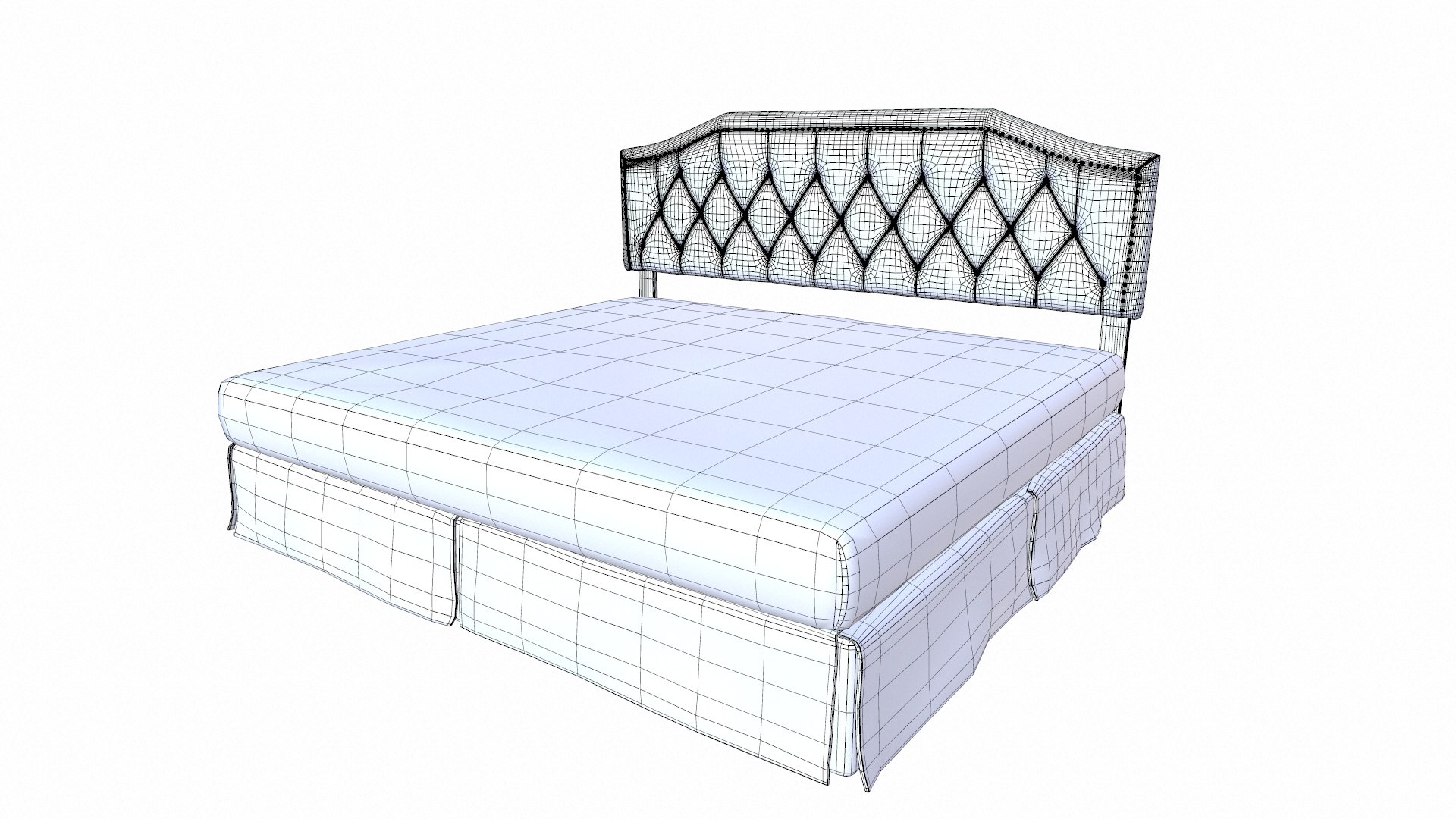 Noble House Elinor Upholstered Full Queen Headboard In Black 3D Model ...
