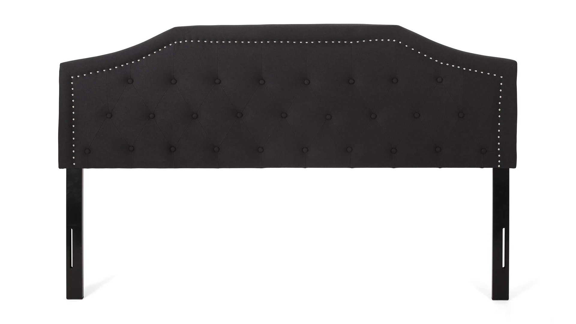 Noble House Elinor Upholstered Full Queen Headboard In Black 3D Model ...