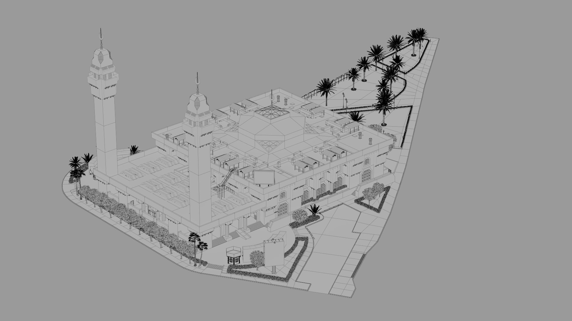 Masjid Aisha Model - TurboSquid 2171311