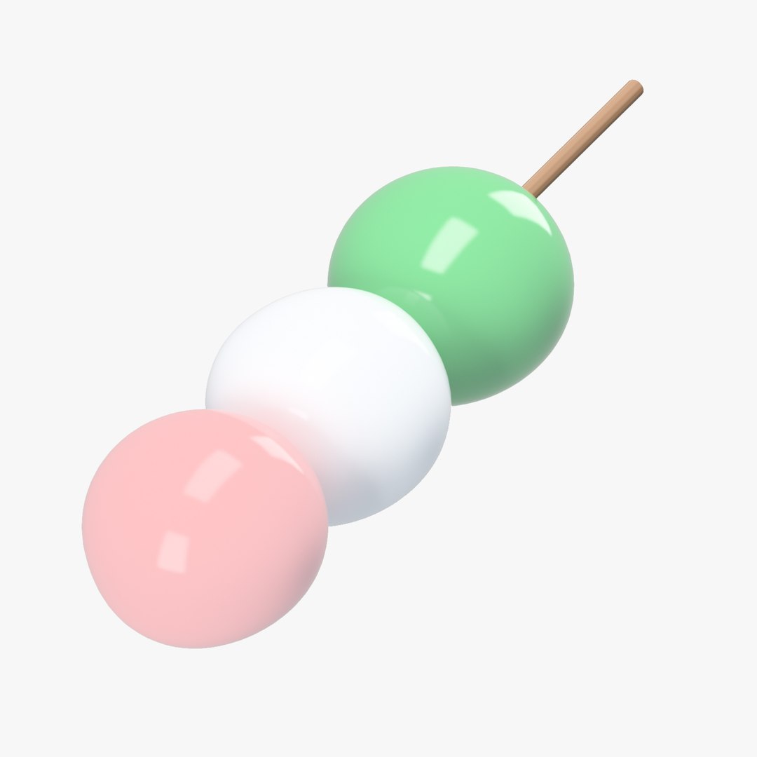 Skewer hanami dango 3D - TurboSquid 1158608