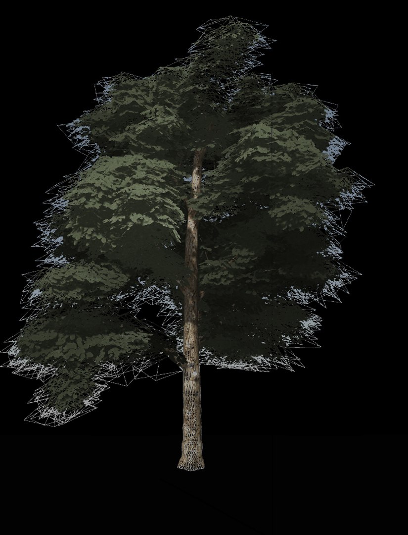 3ds realistic apple tree set