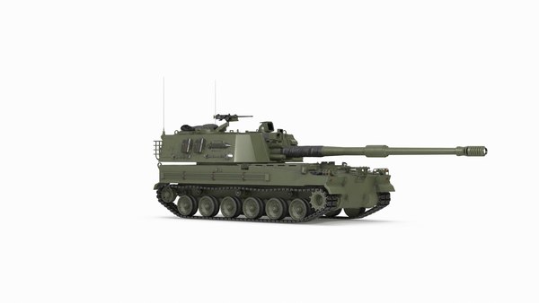 modelo 3d Sistema de artillería autopropulsado aparejado - TurboSquid ...