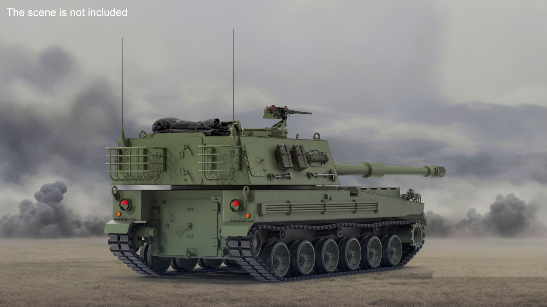 Self Propelled Artillery System Rigged 3D Model - TurboSquid 2242115
