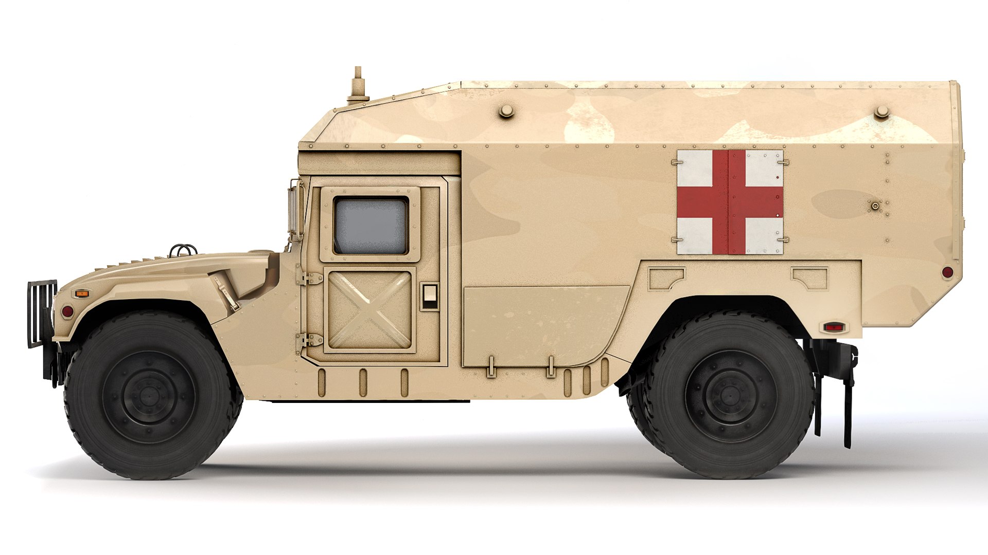 3D Model Humvee Military M996A1 Ambulance 2004 - TurboSquid 2010504