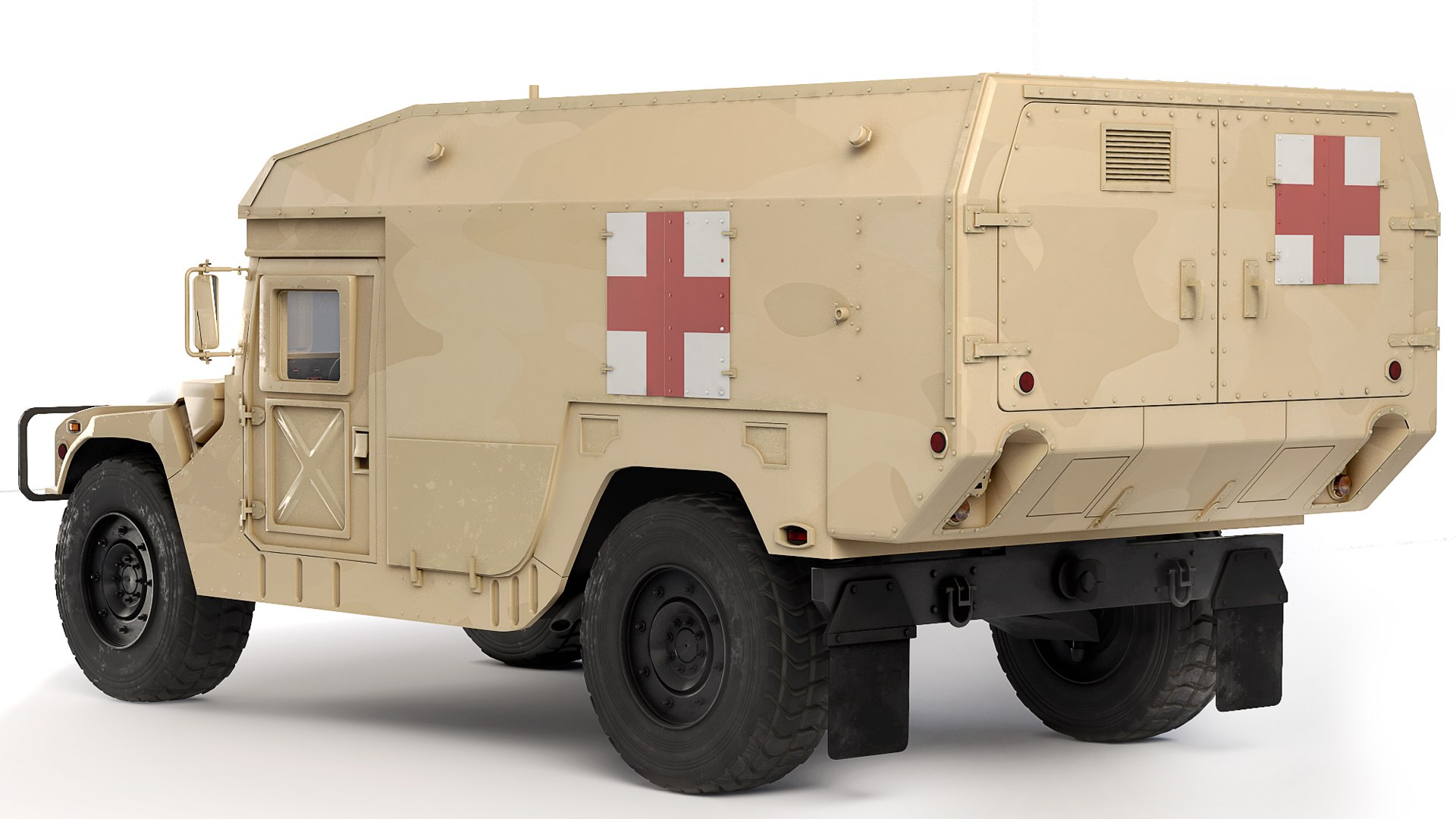 3D Model Humvee Military M996A1 Ambulance 2004 - TurboSquid 2010504