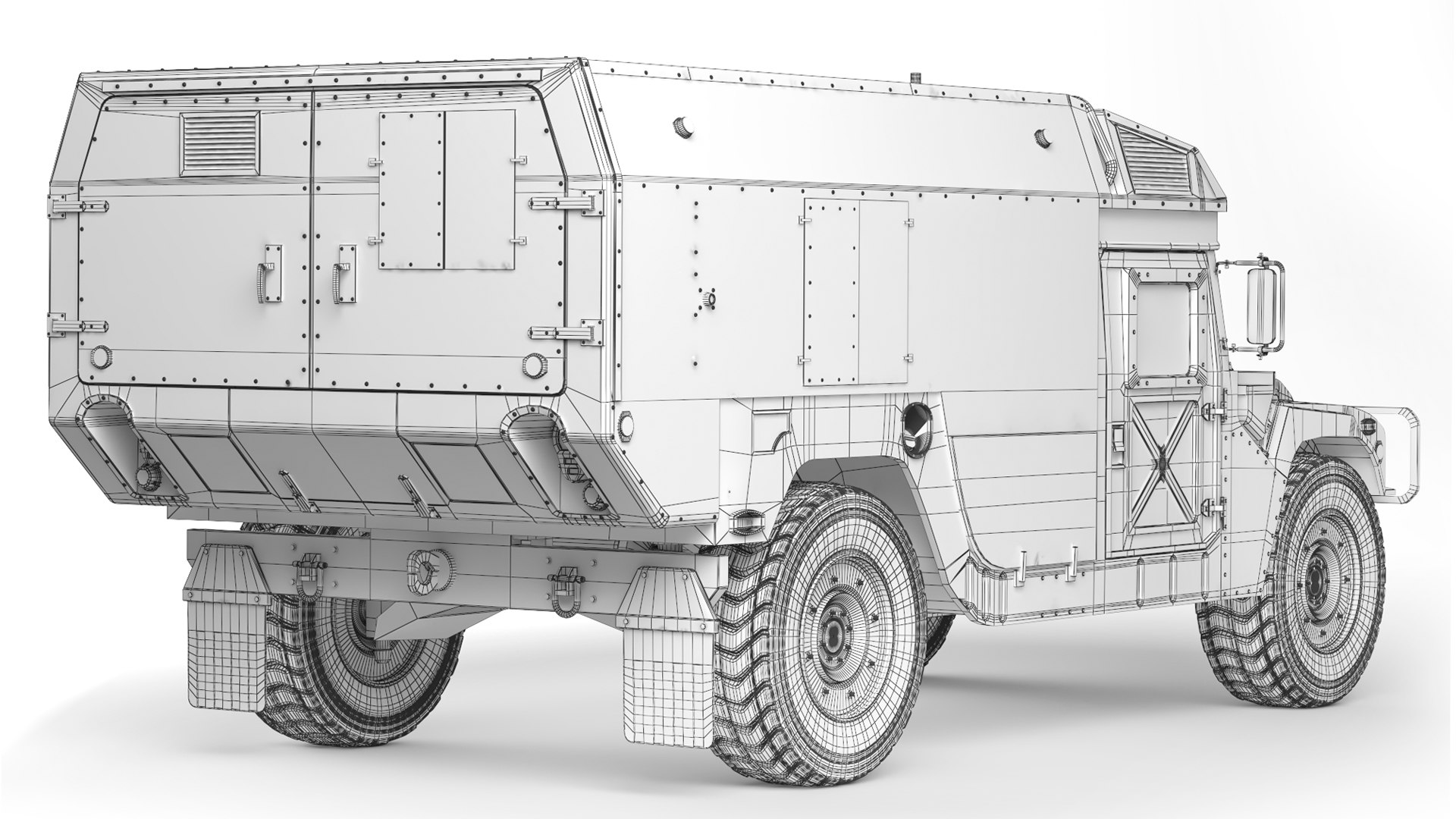 3D Model Humvee Military M996A1 Ambulance 2004 - TurboSquid 2010504