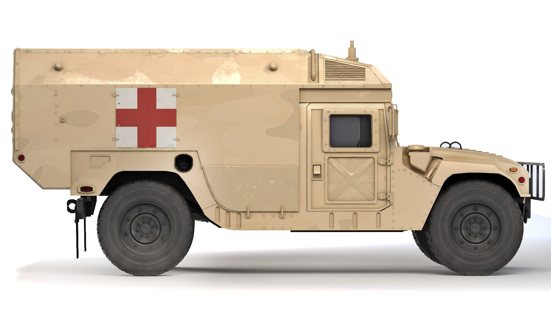 3D Model Humvee Military M996A1 Ambulance 2004 - TurboSquid 2010504