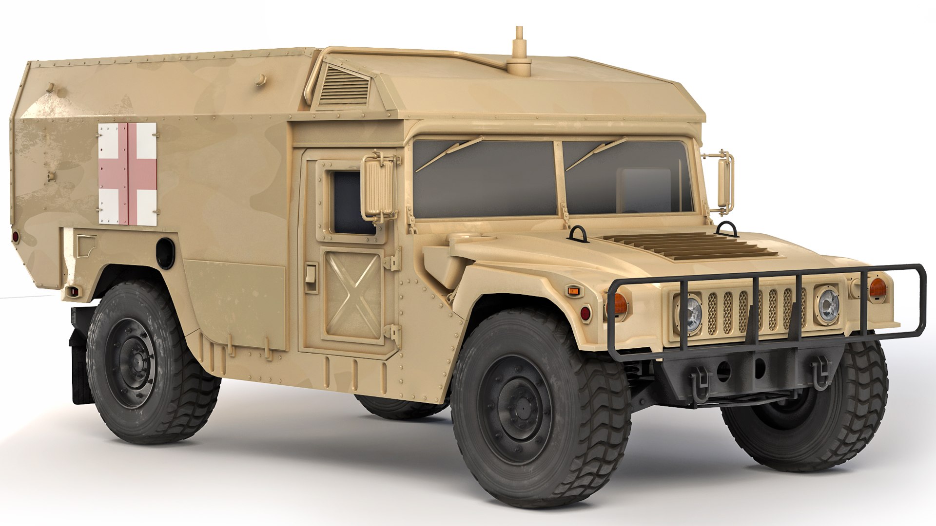 3D Model Humvee Military M996A1 Ambulance 2004 - TurboSquid 2010504