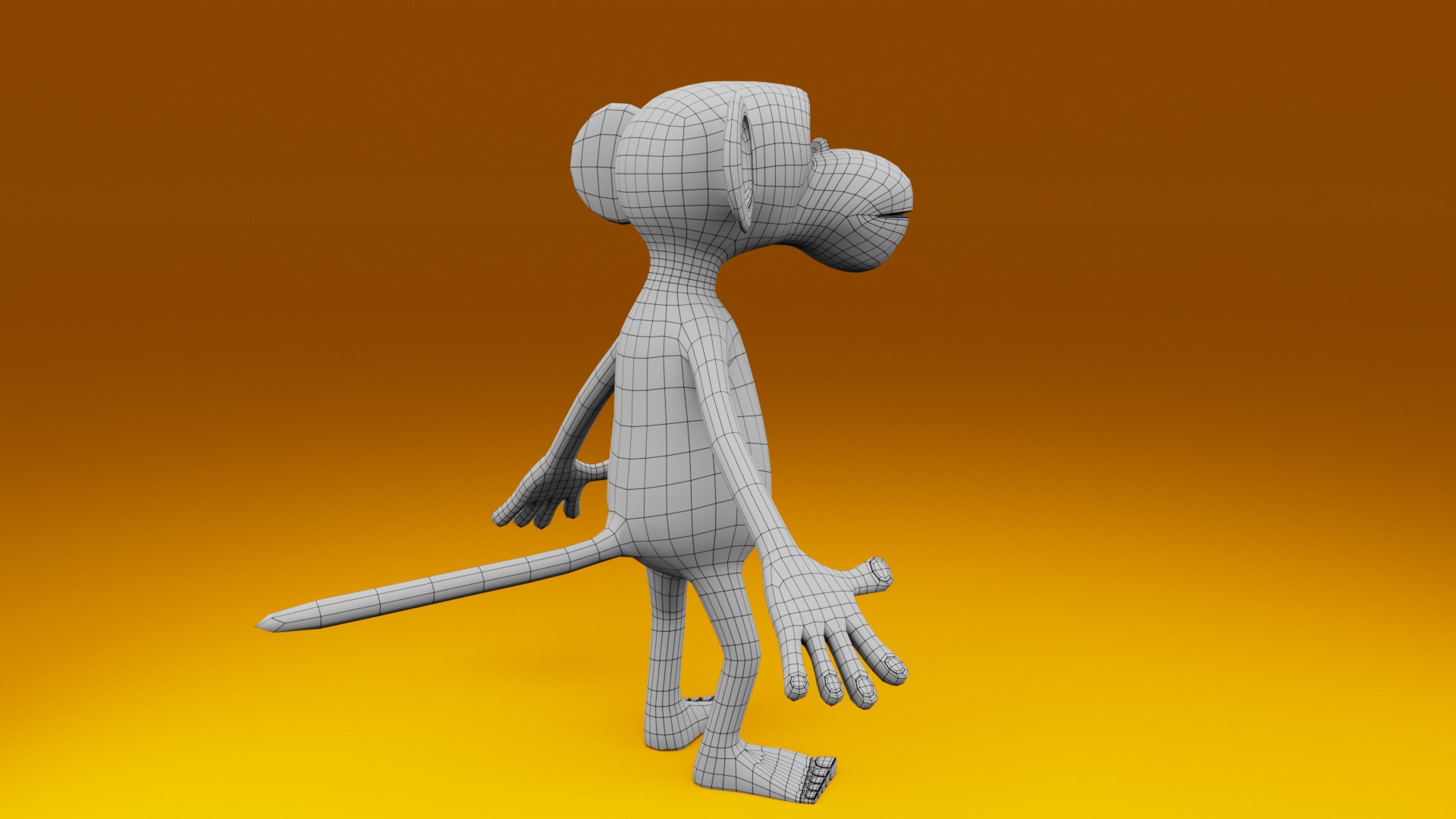 Stylized Cartoon Monkey 3D Model Ready For Fun 3D Model - TurboSquid ...