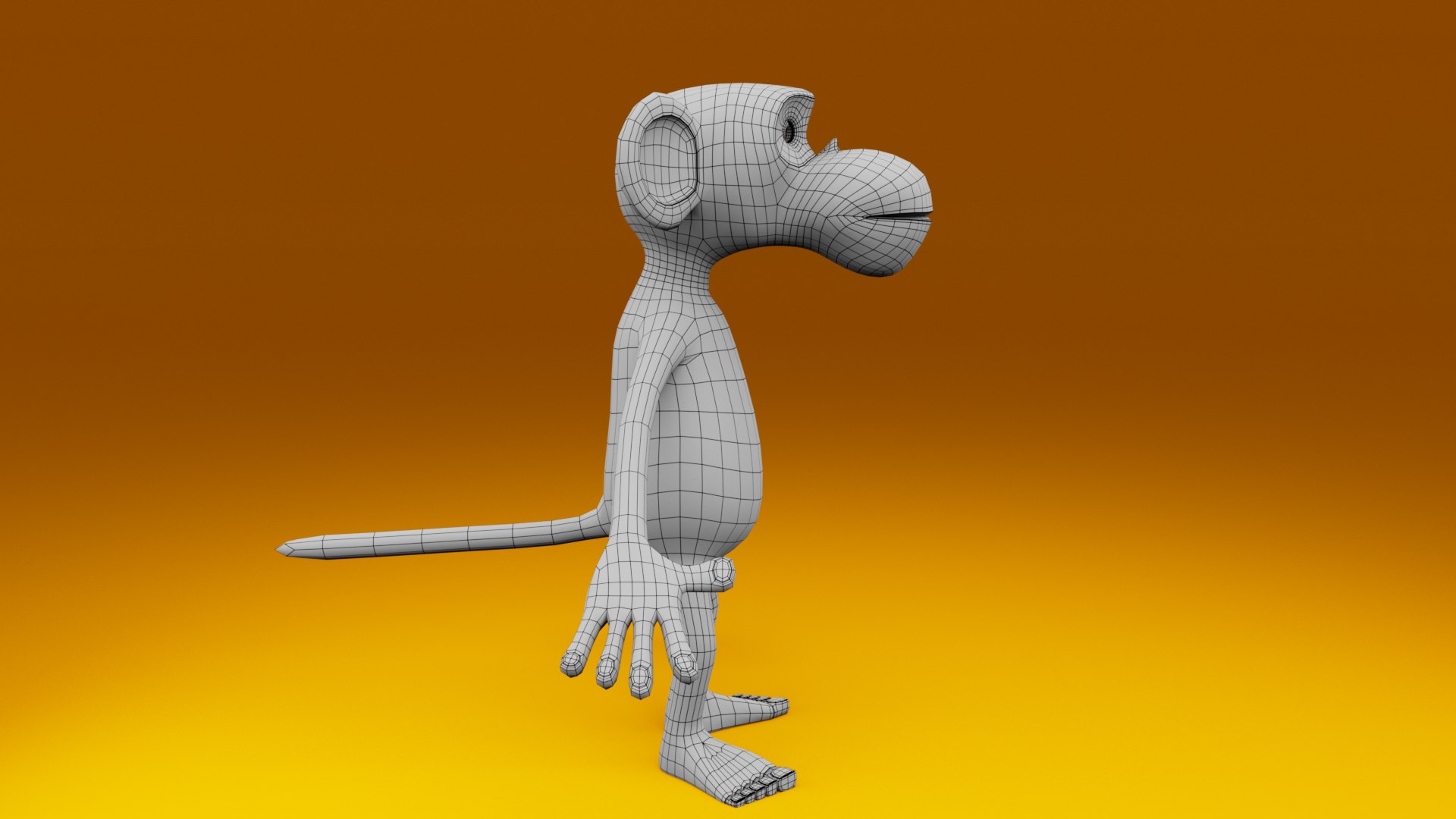 Stylized Cartoon Monkey 3D Model Ready For Fun 3D Model - TurboSquid ...