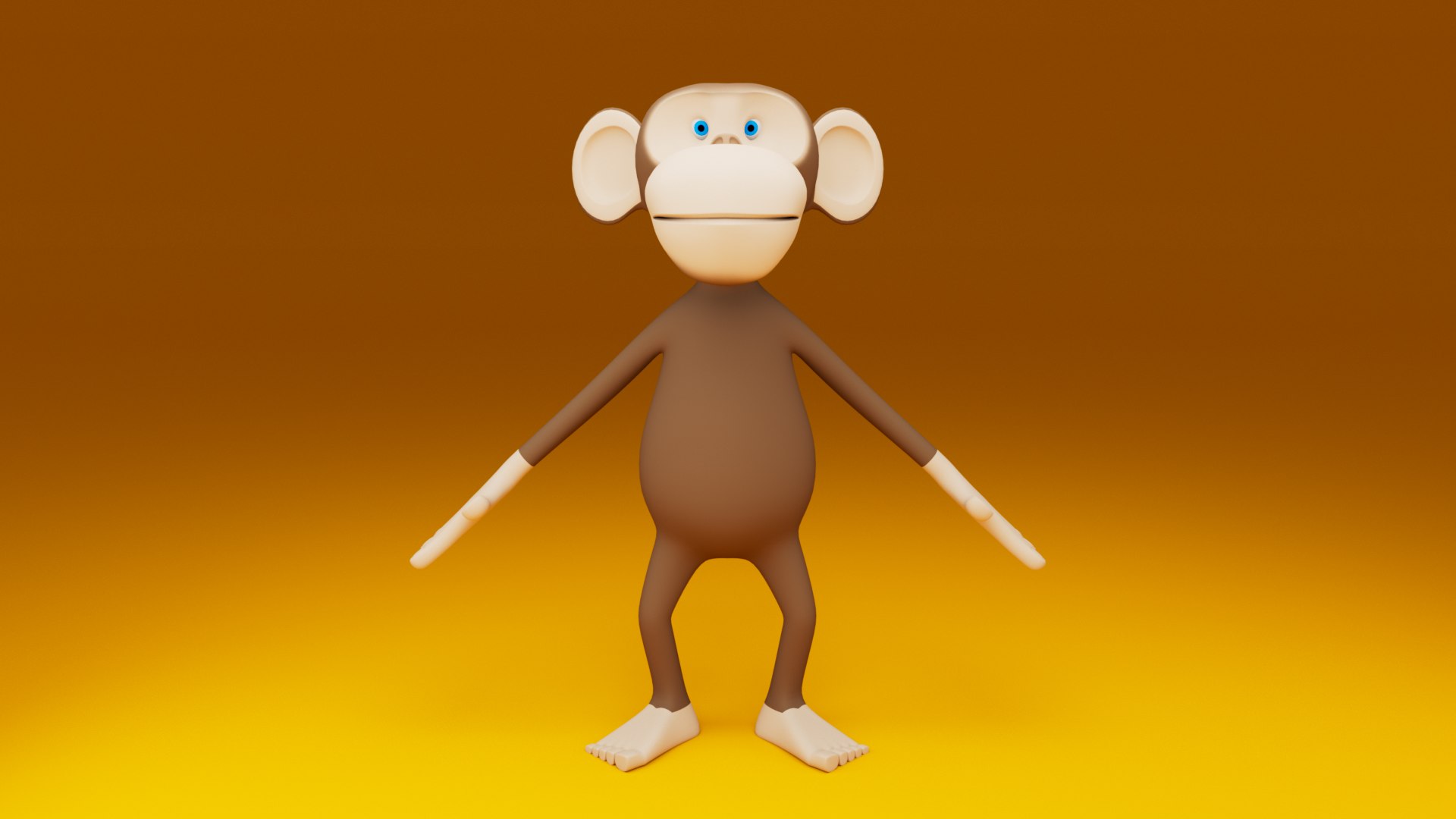 Stylized Cartoon Monkey 3D Model Ready For Fun 3D Model - TurboSquid ...
