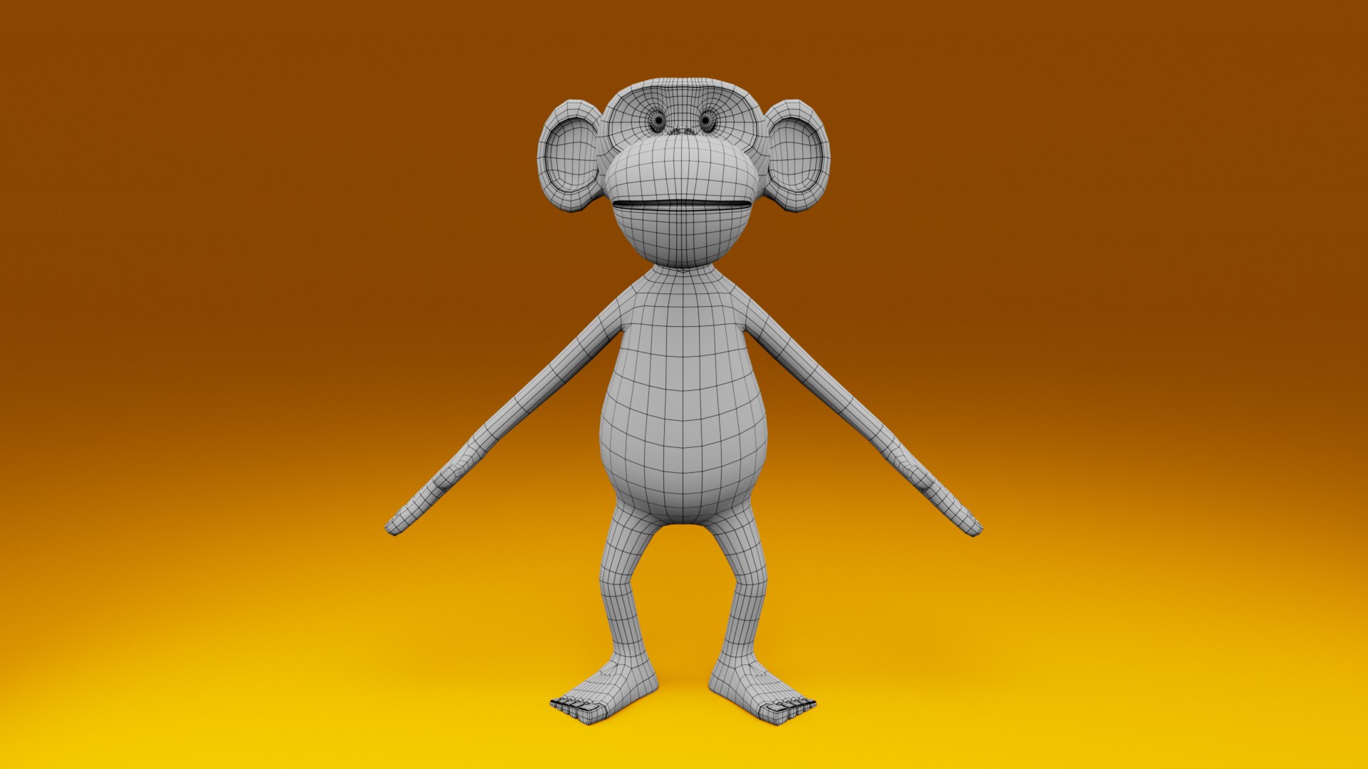 Stylized Cartoon Monkey 3D Model Ready For Fun 3D Model - TurboSquid ...