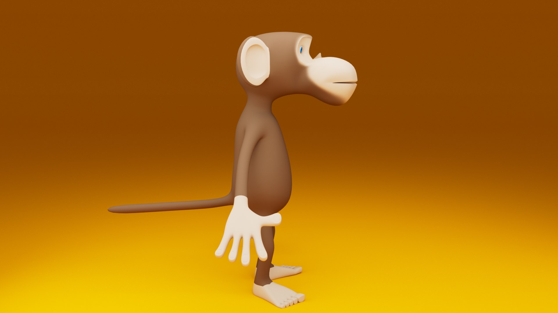 Stylized Cartoon Monkey 3D Model Ready For Fun 3D Model - TurboSquid ...