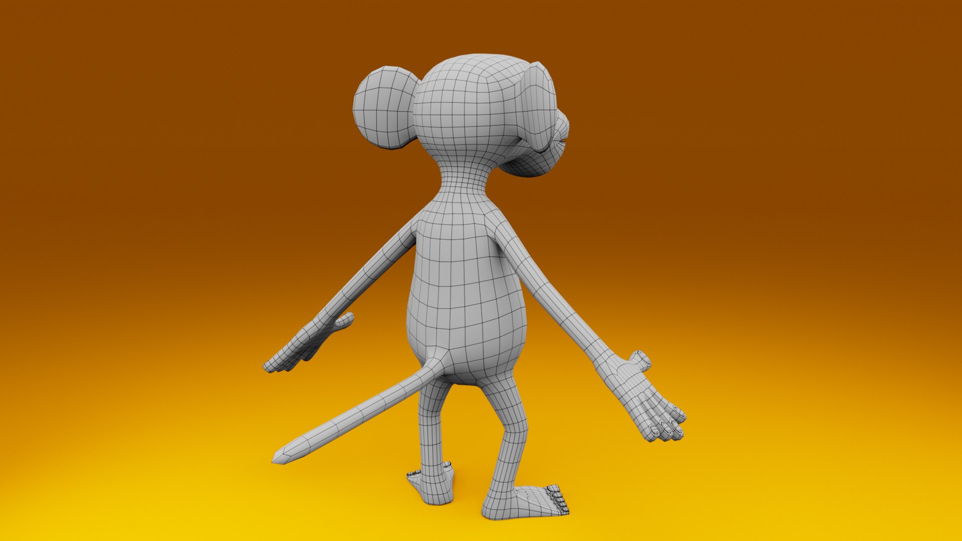 Stylized Cartoon Monkey 3D Model Ready For Fun 3D Model - TurboSquid ...