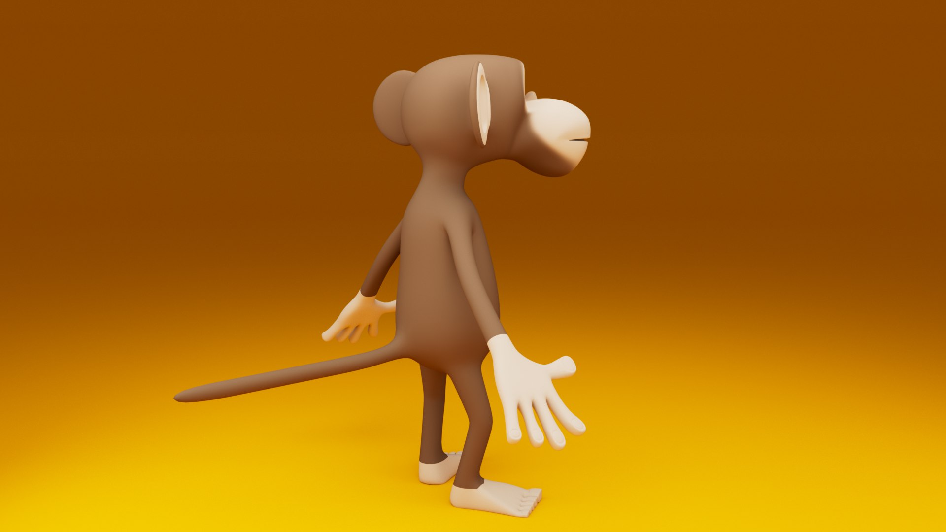 Stylized Cartoon Monkey 3D Model Ready For Fun 3D Model - TurboSquid ...