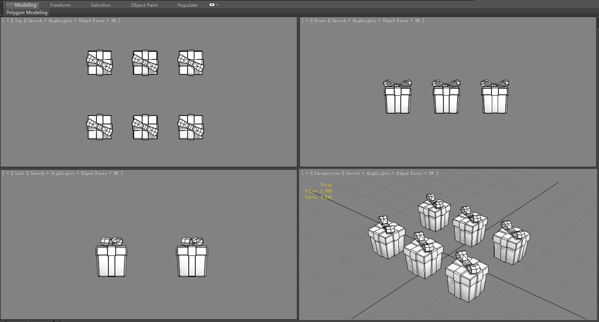 3D Cartoon Colorful Gift Box - Square Gift Box - TurboSquid 1725967