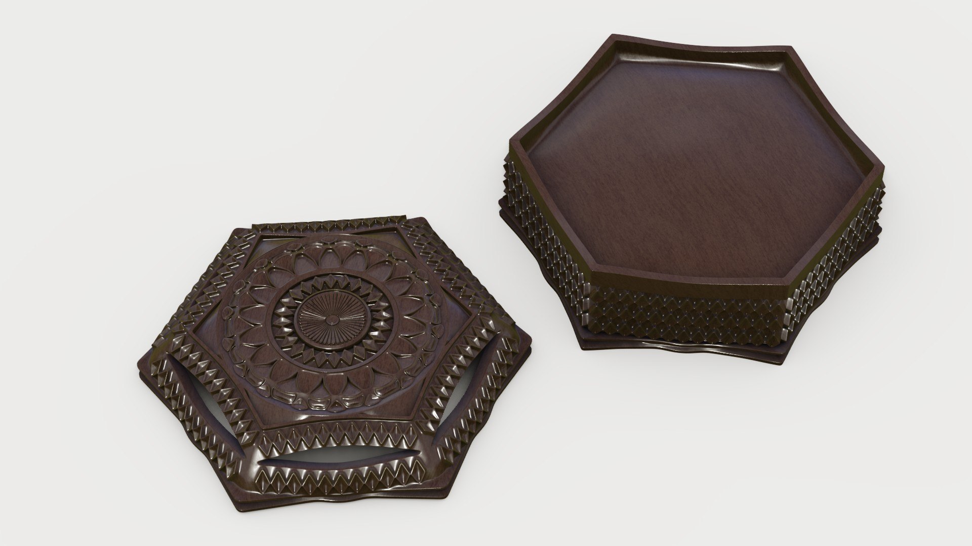 3D box jewelry wood - TurboSquid 1677365