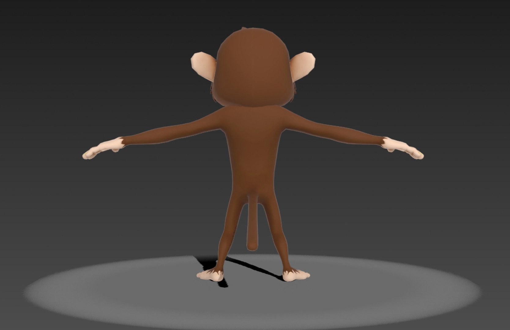 cartoon monkey 3d obj