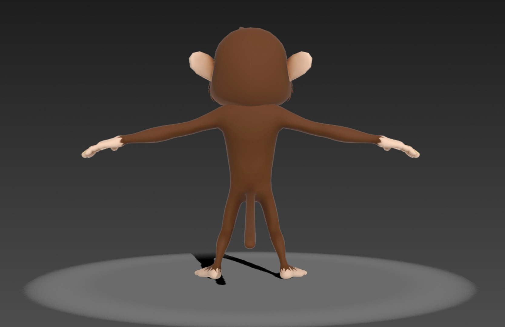 cartoon monkey 3d obj