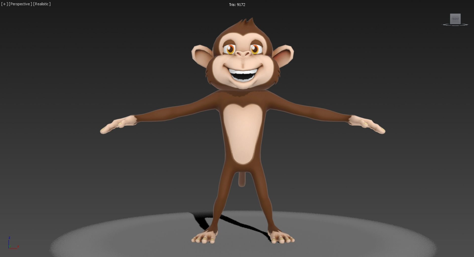 cartoon monkey 3d obj