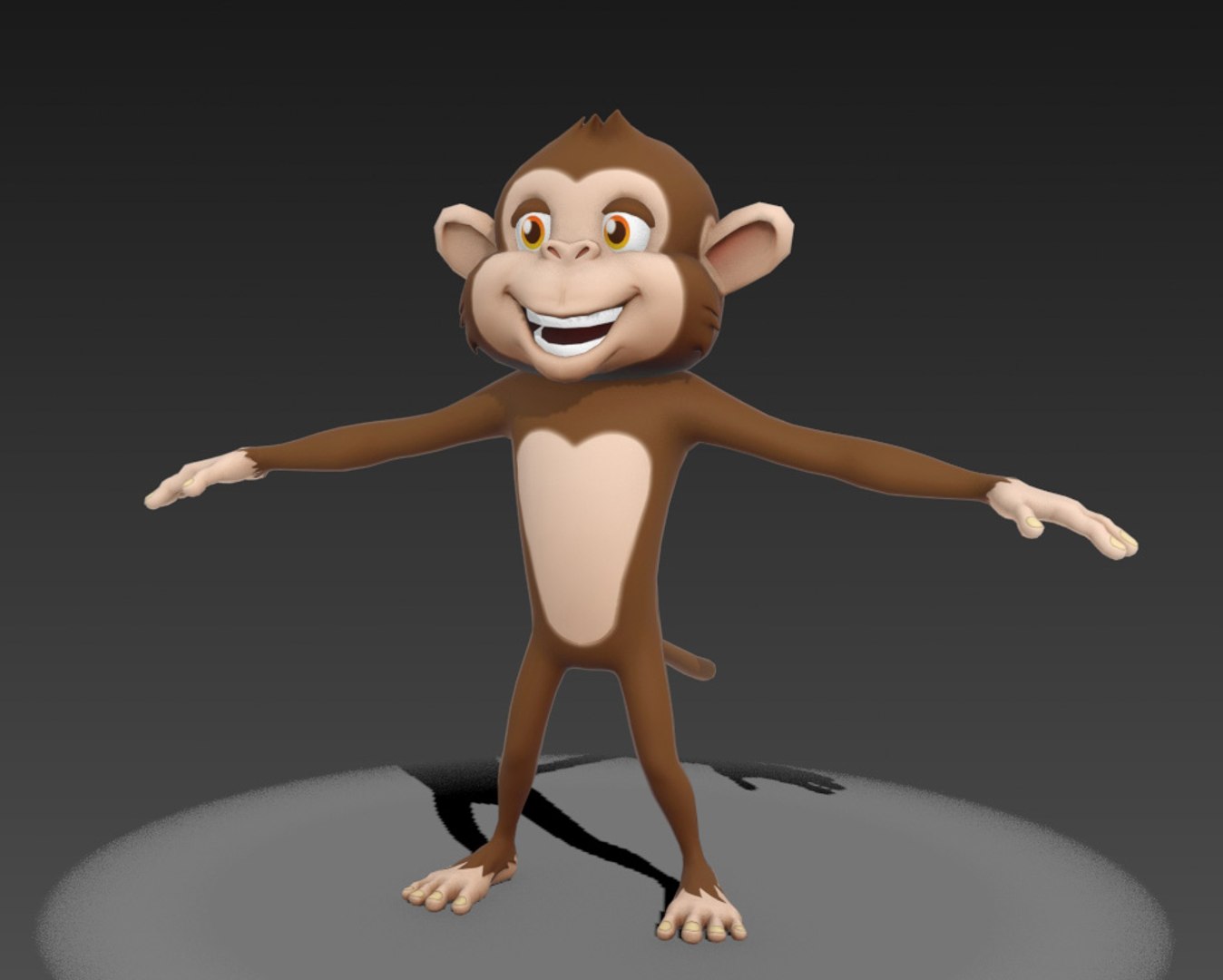 cartoon monkey 3d obj