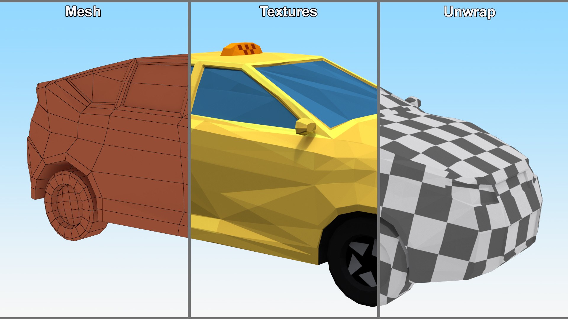 Low Poly Stylized Model Taxi 3D Model - TurboSquid 2273251
