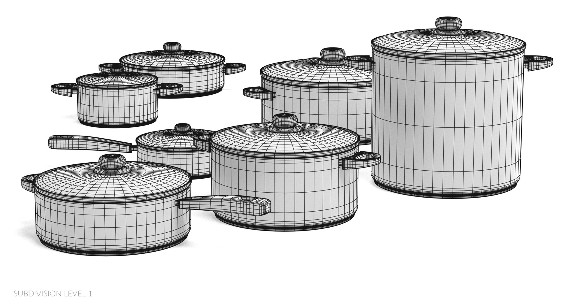 3D Model Cooking Pots - TurboSquid 1365307