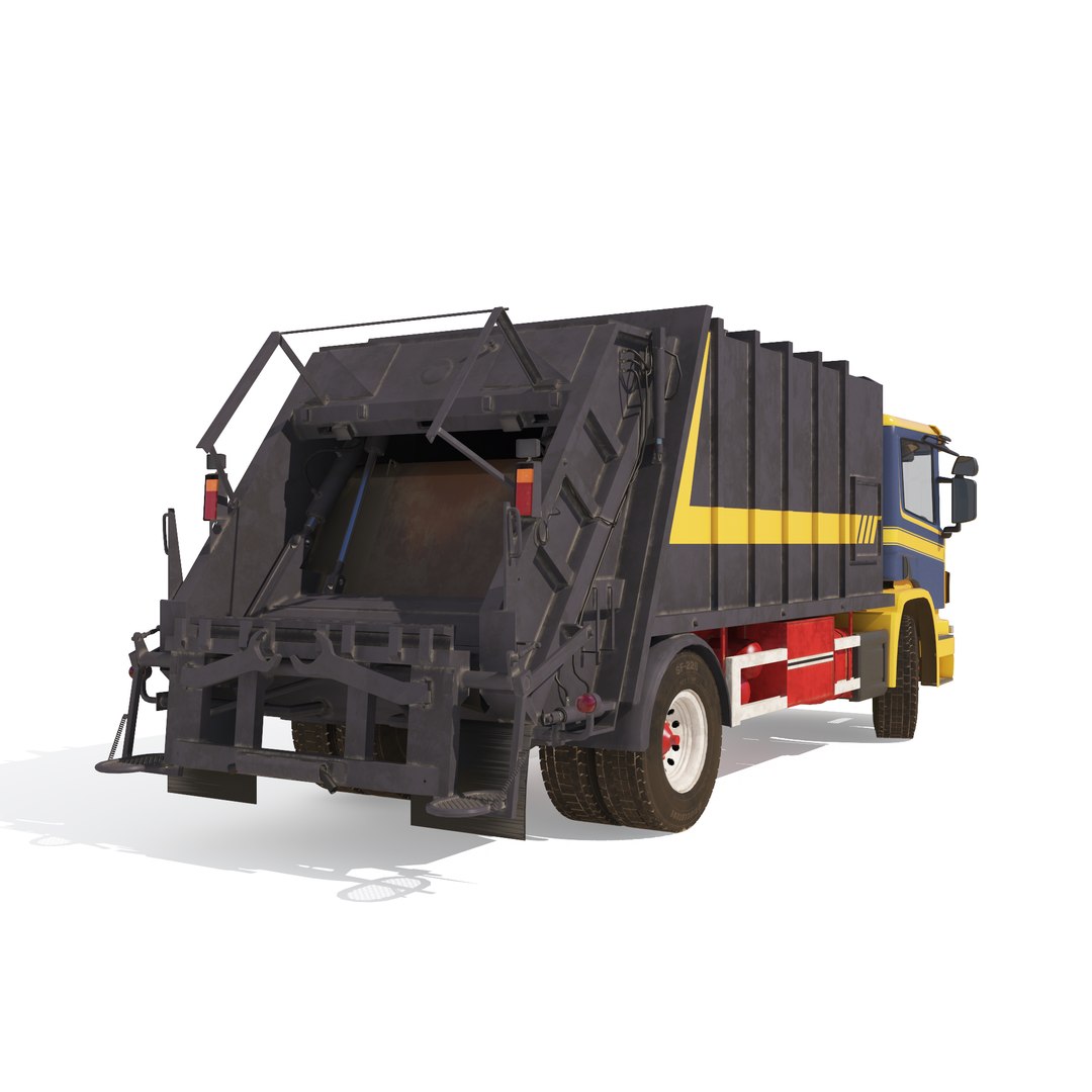 3D Garbage Truck Model - TurboSquid 1729497